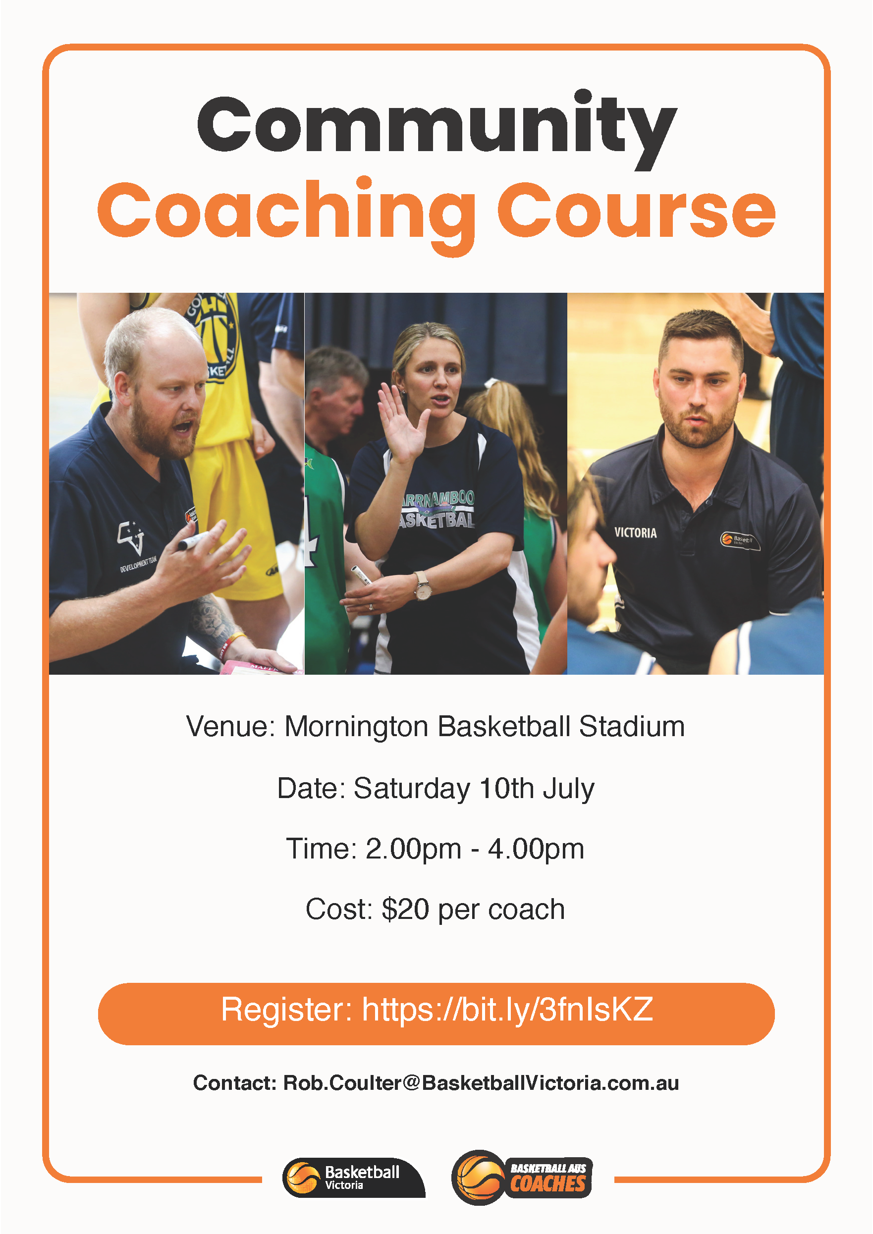 COMMUNITY COACH COURSE – Mornington District Basketball Association
